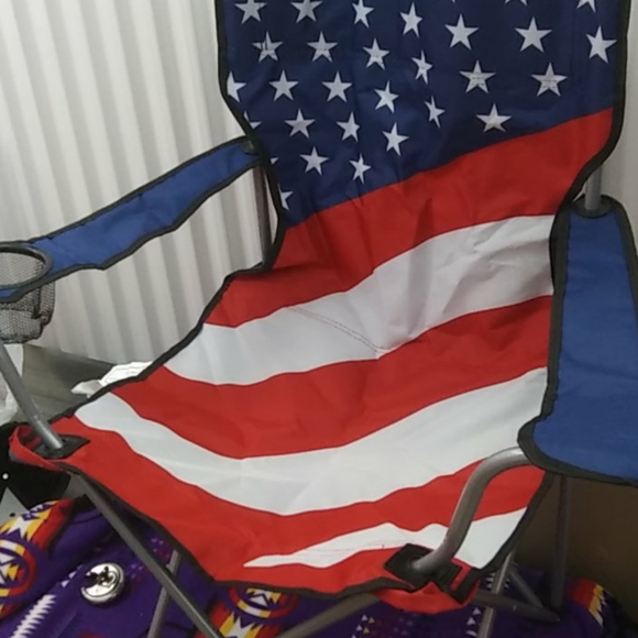 Other | Nwot Folding American Flag Chair | Poshmark